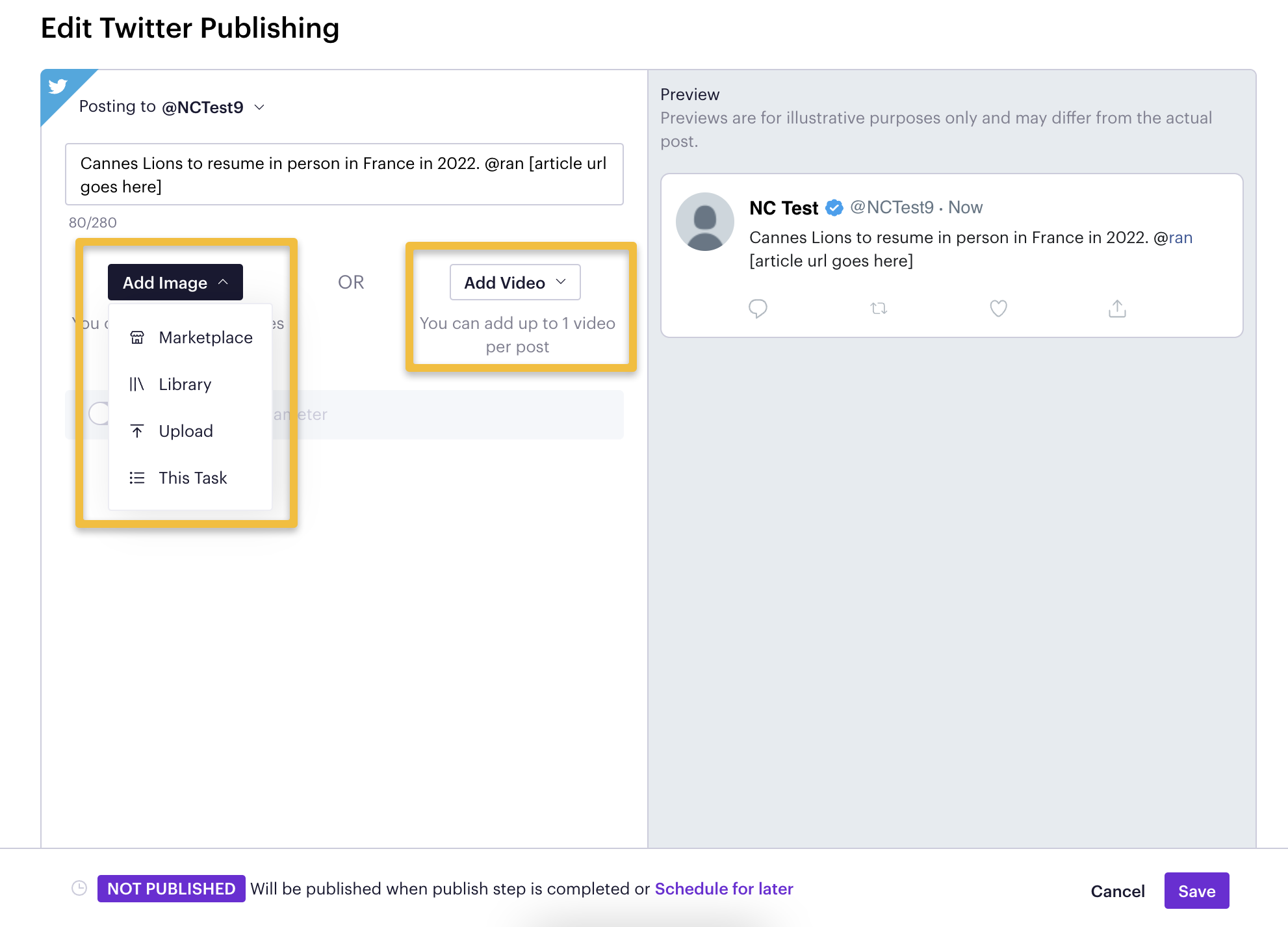 Publish to Twitter – Support Help Center